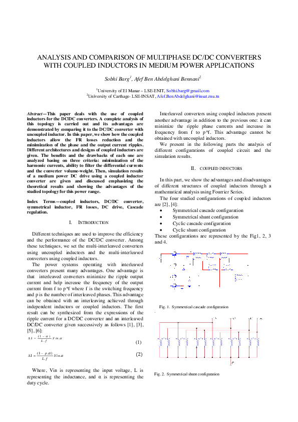 (PDF) Analysis and comparison of multiphase DC/DC converters with ...