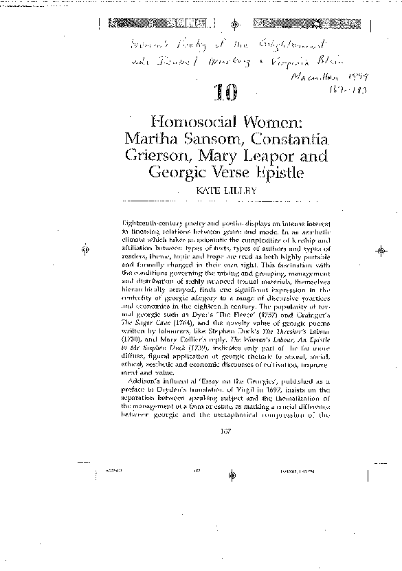 (PDF) 'Homosocial Women: Martha Sansom, Constantia Grierson, Mary ...
