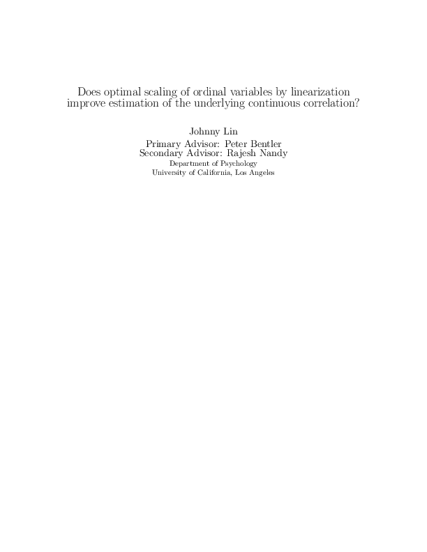 (PDF) Does optimal scaling of ordinal variables by linearization improve estimation of the ...