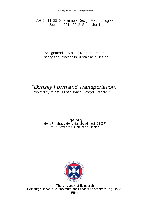 (PDF) “Density Form and Transportation.” Inspired by ‘What is Lost ...