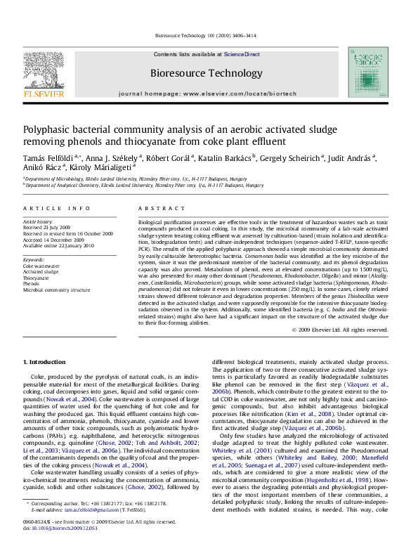 (PDF) Polyphasic bacterial community analysis of an aerobic activated ...
