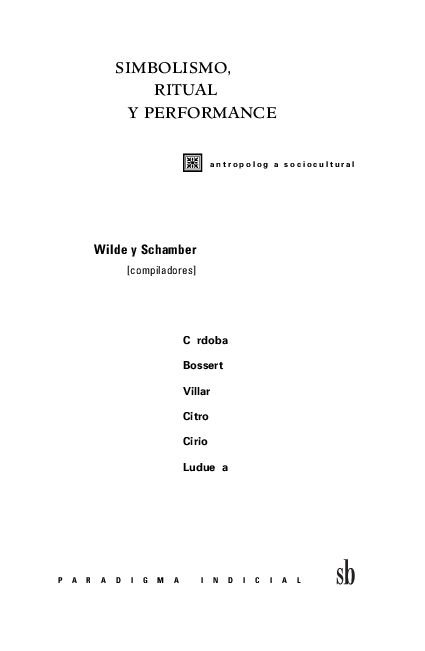 (PDF) Simbolismo, Ritual y Performance
