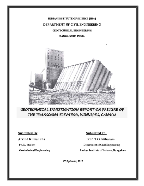 (PDF) Report summary on Case study of Bearing Capacity Failure of ...