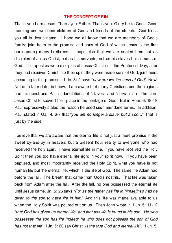 (PDF) The Concept of Sin