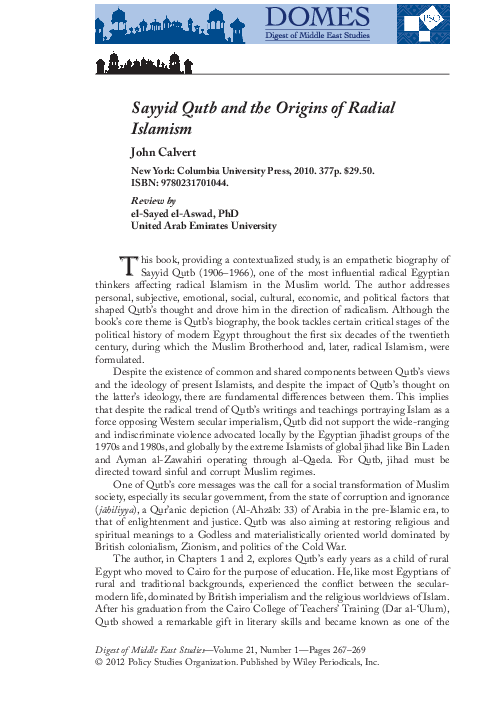 (PDF) Sayyid Qutb and the Origins of Radical Islamism