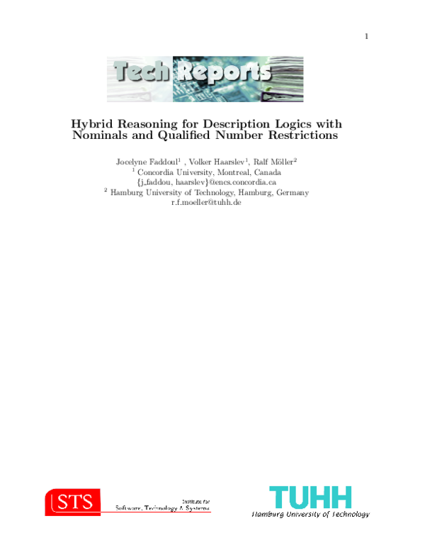 (PDF) Hybrid reasoning for description logics with nominals and qualified number restrictions