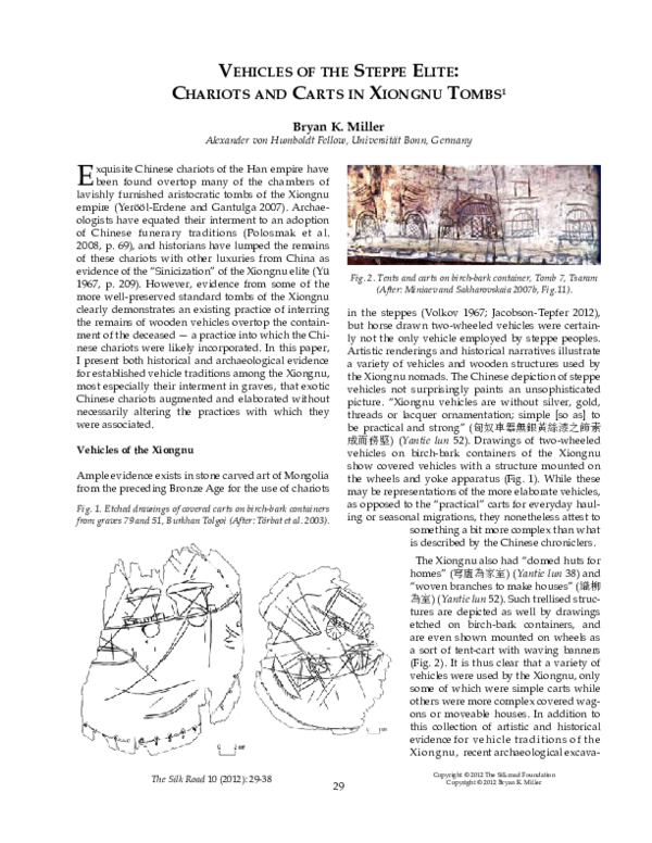 Vehicles of the Steppe Elite: Chariots and Carts in Xiongnu Tombs ...