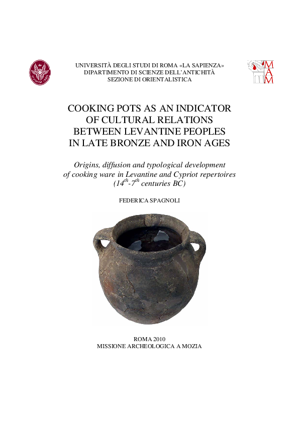 (PDF) Cooking pots as an indicator of cultural relations between ...