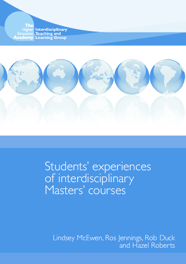 (PDF) Students' experiences of interdisciplinary Masters' courses
