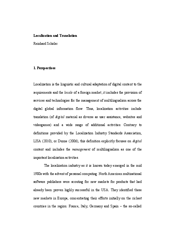 (DOC) Localization and translation