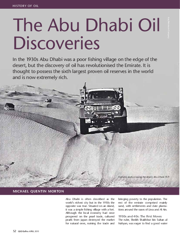 (PDF) The Abu Dhabi Oil Discoveries (2011)