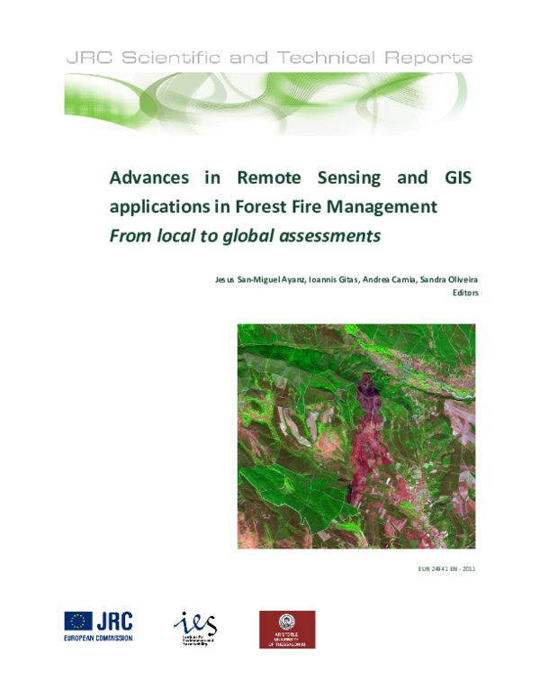 Pdf Advances In Remote Sensing And Gis Applications In Forest Fire Management From Local To