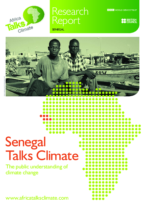 (PDF) Senegal Talks Climate: The public understanding of climate change ...