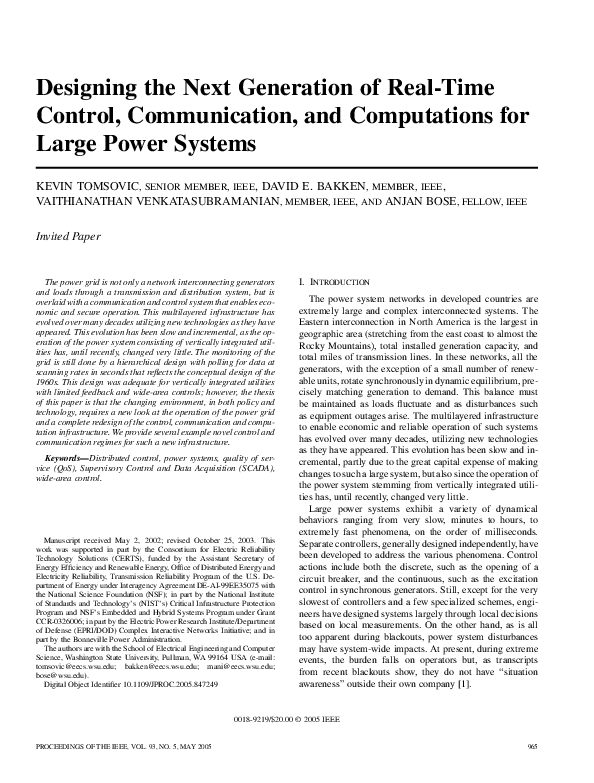 (PDF) Designing the next generation of real-time control, communication ...