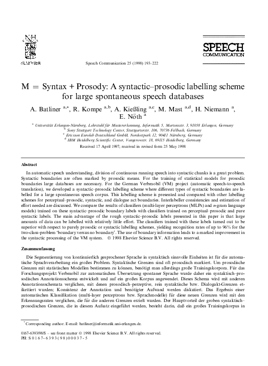 (PDF) M= Syntax+ Prosody: A syntactic–prosodic labelling scheme for large spontaneous speech ...