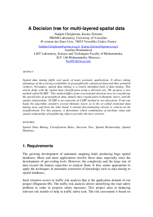 (PDF) A decision tree for multi-layered spatial data