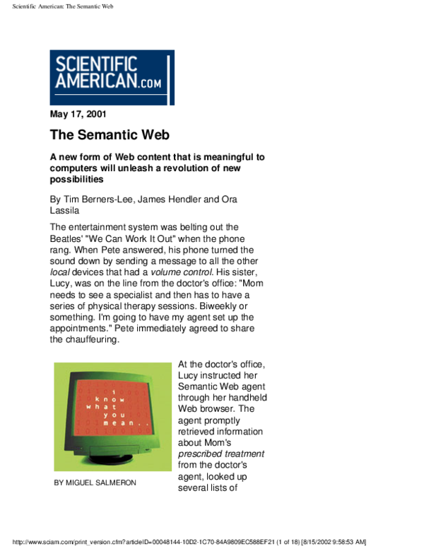 (PDF) The semantic web