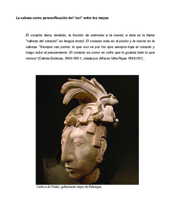 (PDF) La cabeza como representación del Ser entre los mayas