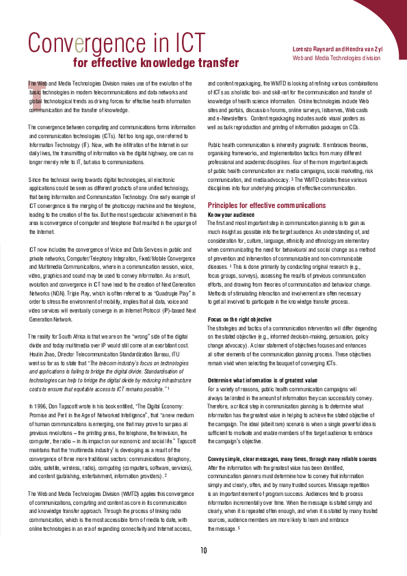 (PDF) Convergence in ICT