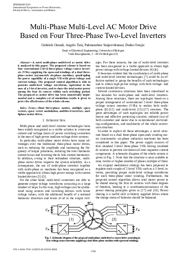 (PDF) Multi-phase multi-level AC motor drive based on four three-phase ...