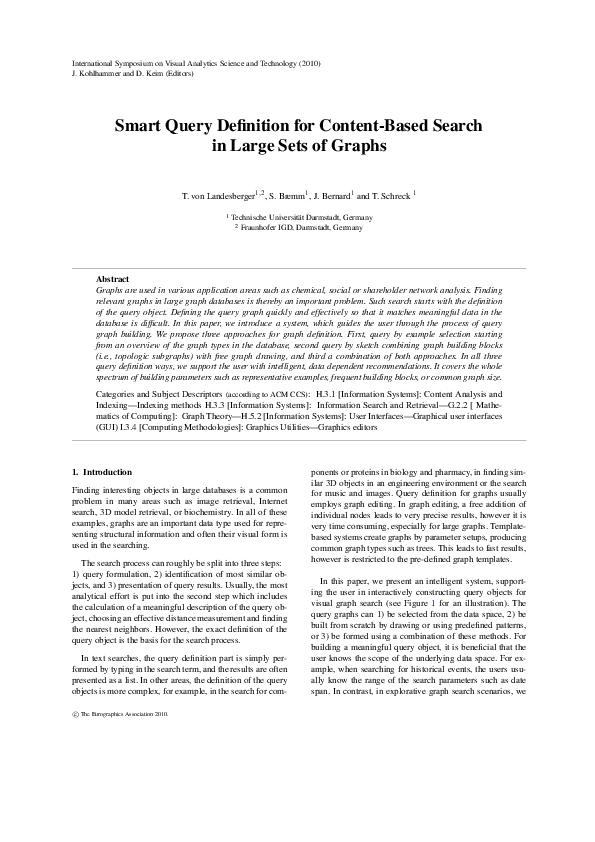 (PDF) Smart query definition for content-based search in large sets of ...