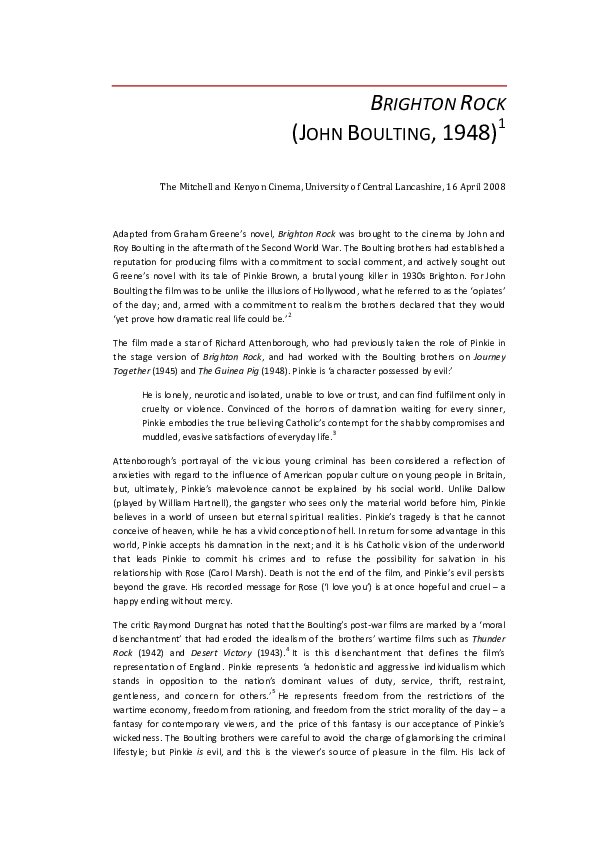 (PDF) Introduction to Brighton Rock