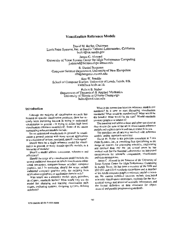 (PDF) Visualization reference models