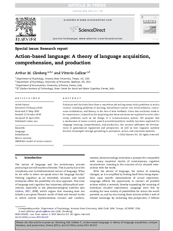 (PDF) Action-based language: A theory of language acquisition ...
