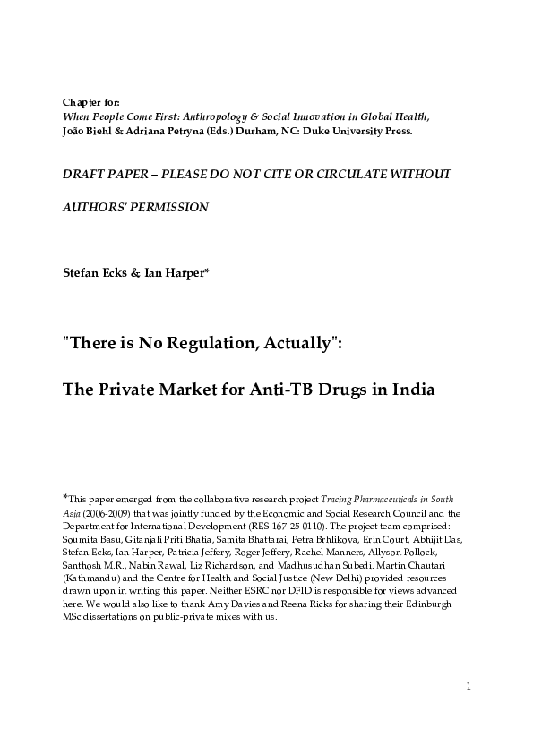 (PDF) There is No Regulation, Actually