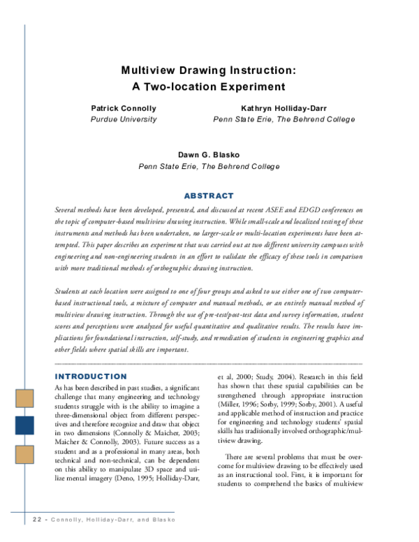 (PDF) Multiview drawing instruction: A two-location experiment