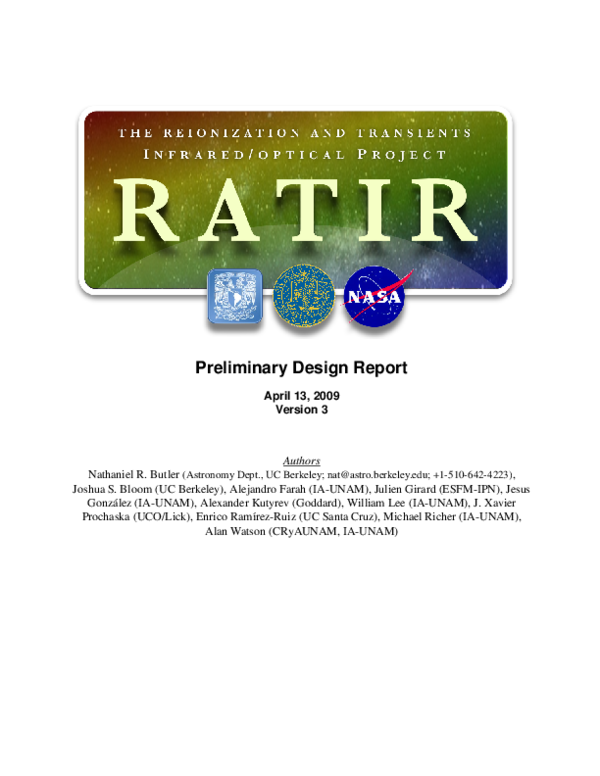 (PDF) Preliminary Design Report