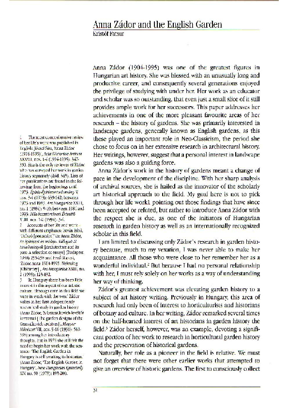 (PDF) Anna Zádor and the English Garden