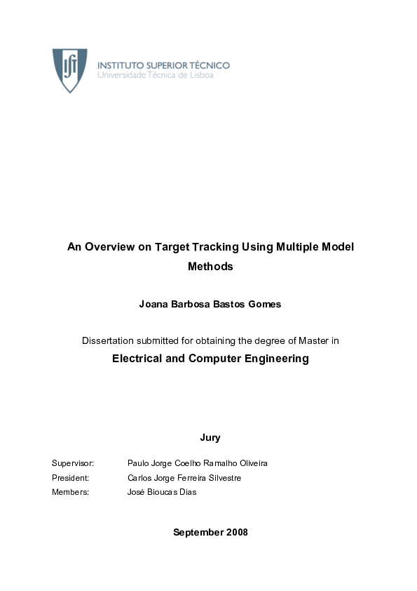Pdf An Overview On Target Tracking Using Multiple Model Methods 3041