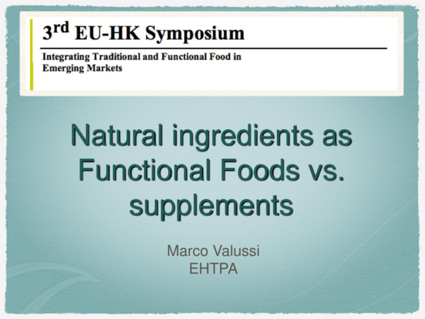 (PPT) Functional foods vs. supplements