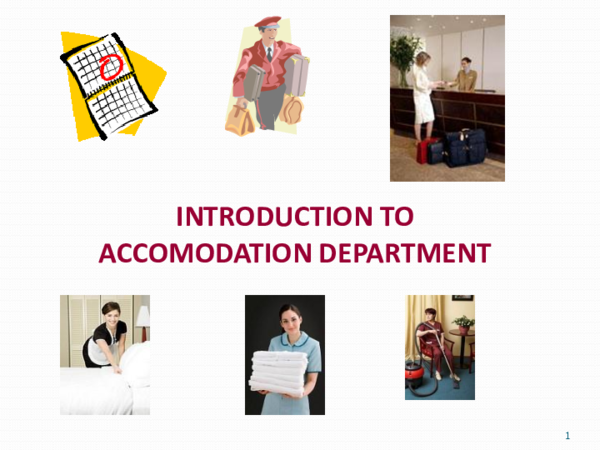(PPT) Hotel Accommodation Management slides