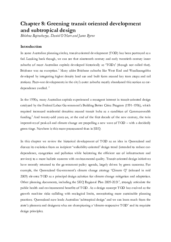 (PDF) Green transit oriented development and subtropical design