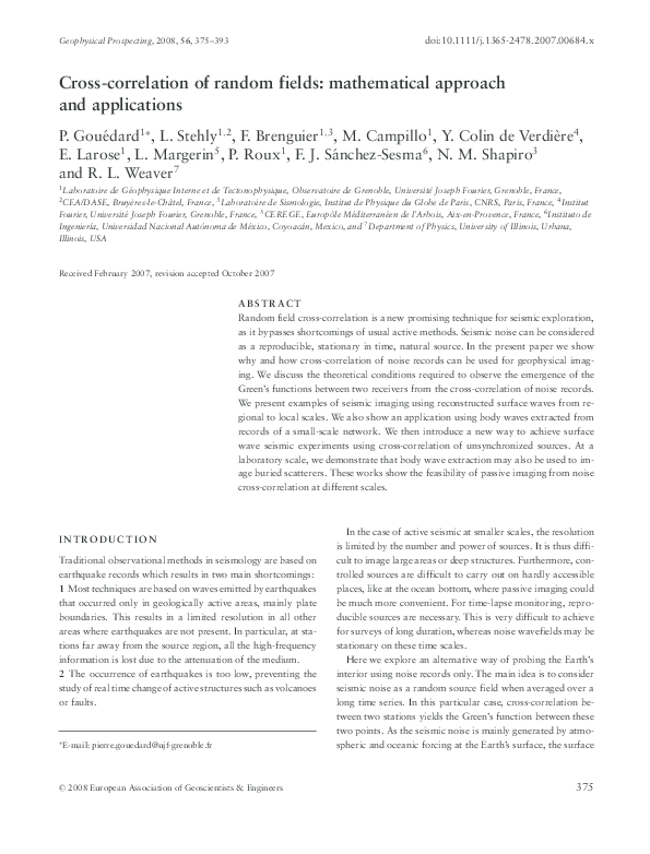 Pdf Cross Correlation Of Random Fields Mathematical Approach And Applications 