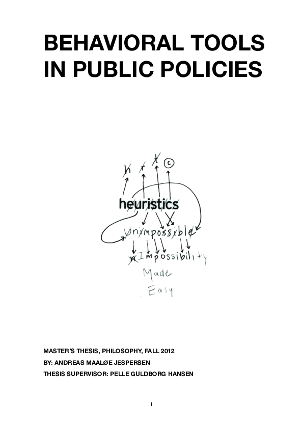 (PDF) Behavioral Tools in Public Policies