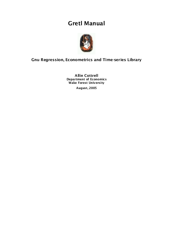 (PDF) Gretl Manual