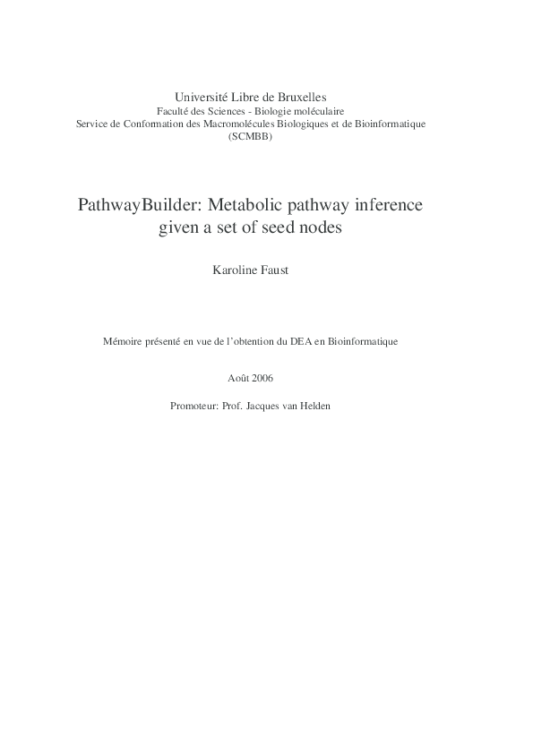 Pdf Pathwaybuilder Metabolic Pathway Inference Given A Set Of Seed Nodes