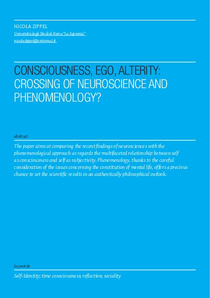 (PDF) Consciousness, Ego, Alterity: Crossing of Neuroscience and ...