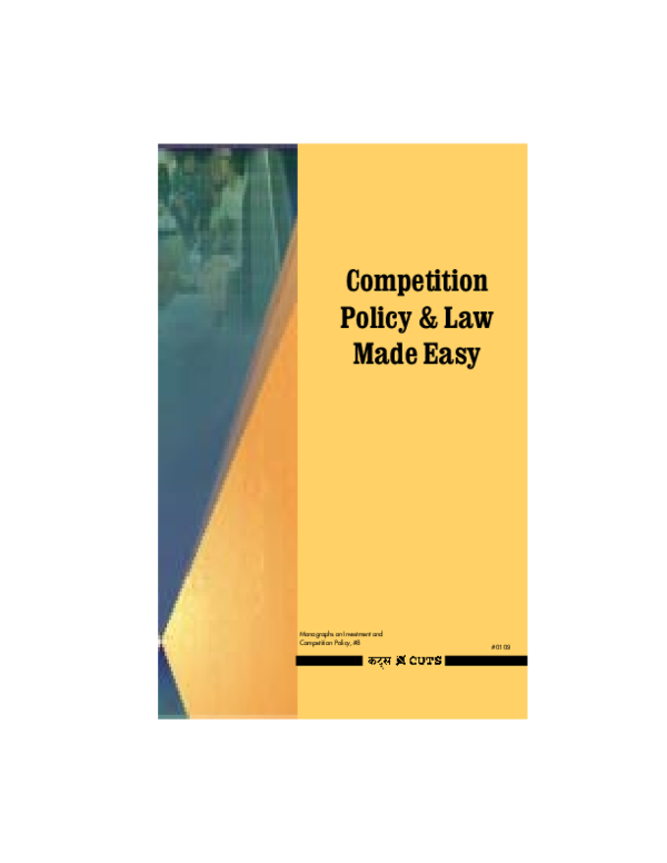 (PDF) "Competition Policy & Law - Made Easy"
