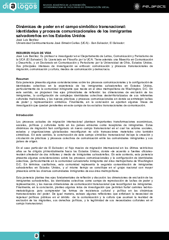 (PDF) Dinámicas de poder en el campo simbólico transnacional ...