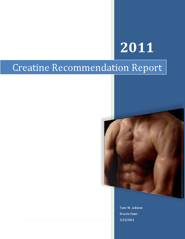 (PDF) Creatine Recommendation Report | Tyler W . LeBaron, Ph.D ...
