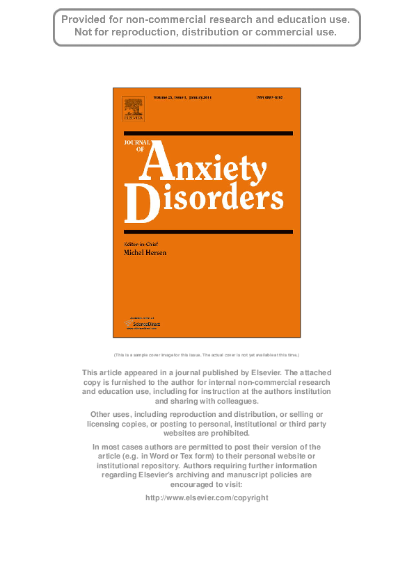 (PDF) Dimensional indicators of generalized anxiety disorder severity ...