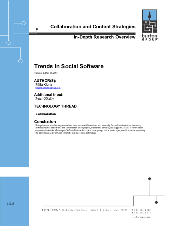 (PDF) Trends in Social Software