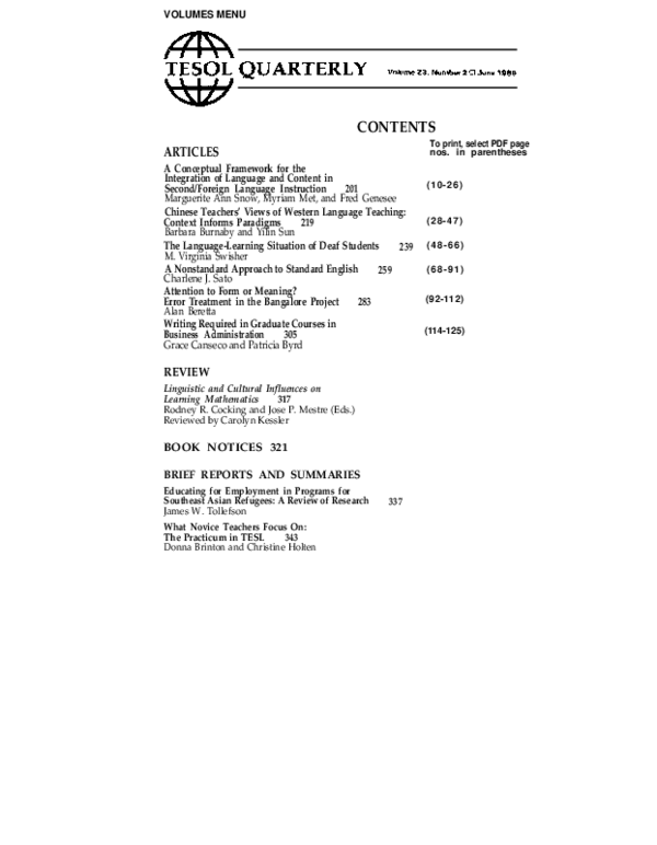 (PDF) A conceptual framework for the integration of language and content in second/foreign ...