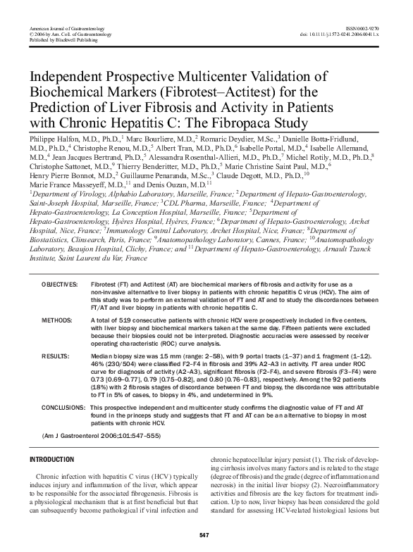 (PDF) Independent Prospective Multicenter Validation of Biochemical ...