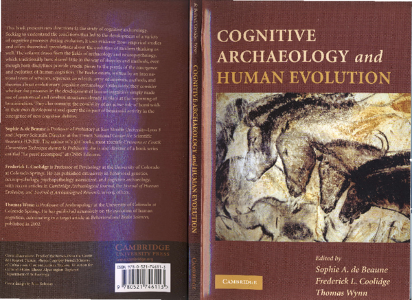 (PDF) Cognitive Archaeology and Human Evolution