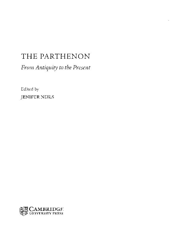 (PDF) Fire from heaven: pediments and akroteria of the Parthenon | Olga ...